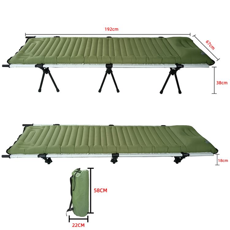 Ultralight Compact Travel Aluminum Camping Cot with Built-in Pump Self ...